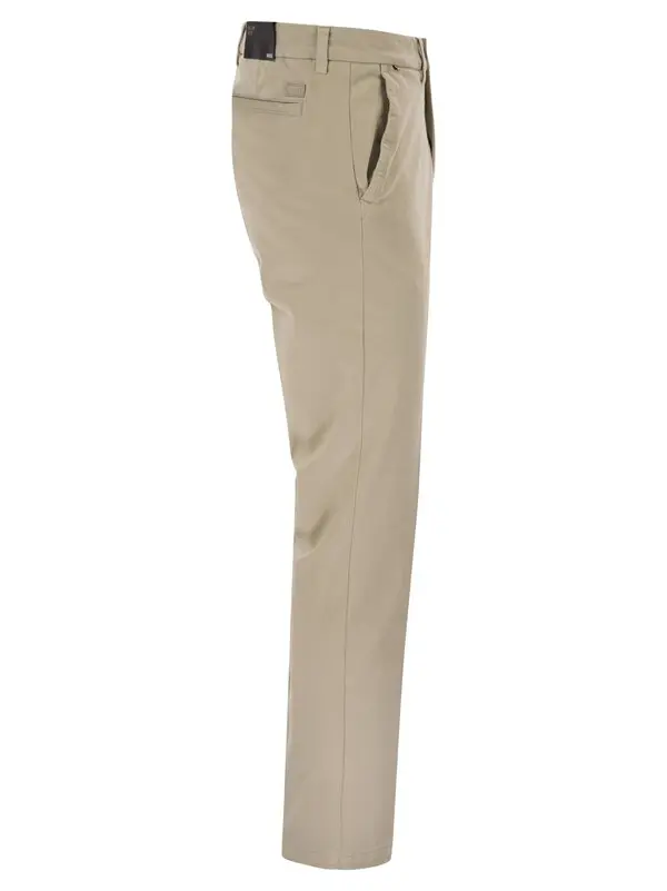 BOSS Slim Fit Stretch Cotton Chino Trousers - Cream
