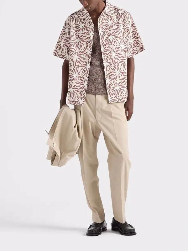 Prada Striped Cotton And Silk `bowling` Shirt - Multicolor
