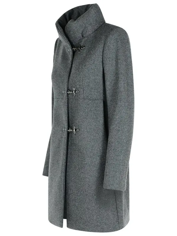 FAY Wool Blend Coat - Gray