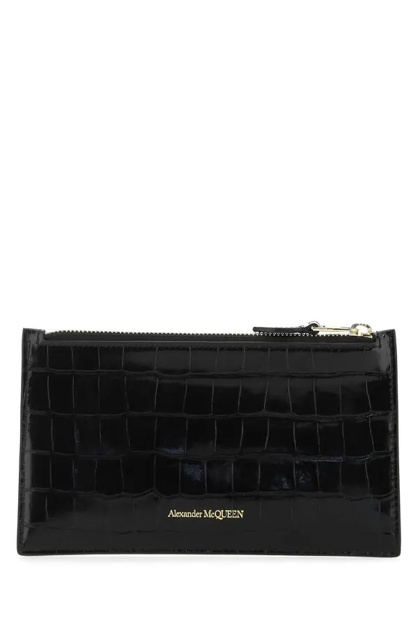Alexander McQueen Black Leather Pouch