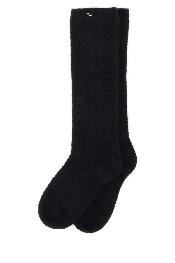 Valentino Garavani Stretch Mohair Blend Socks - Black