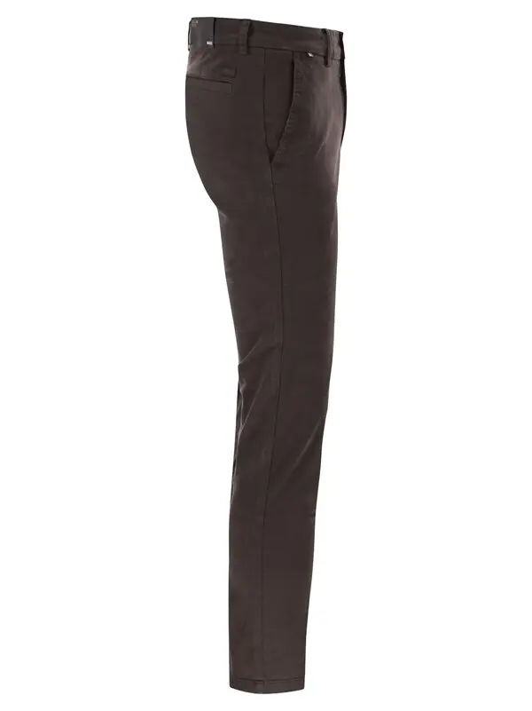BOSS Slim Fit Stretch Cotton Chino Trousers - Brown