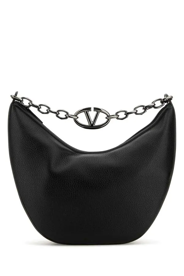 Valentino Garavani Vlogo Moon Shoulder Bag - Black
