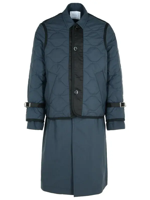 Sacai Quilted Parka With Buckle Cuffs