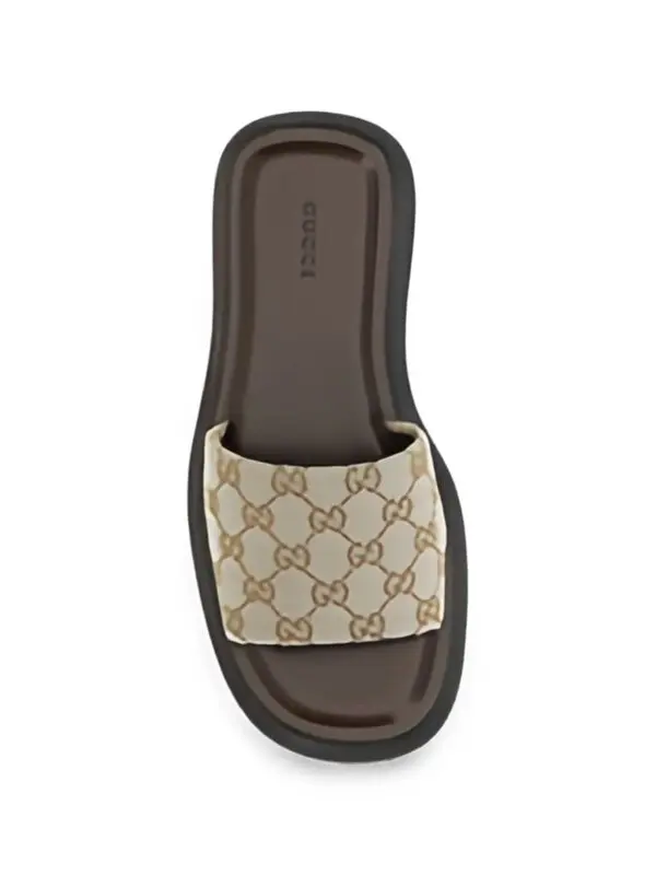 Gucci Horsebit Denim Slides - Multicolor