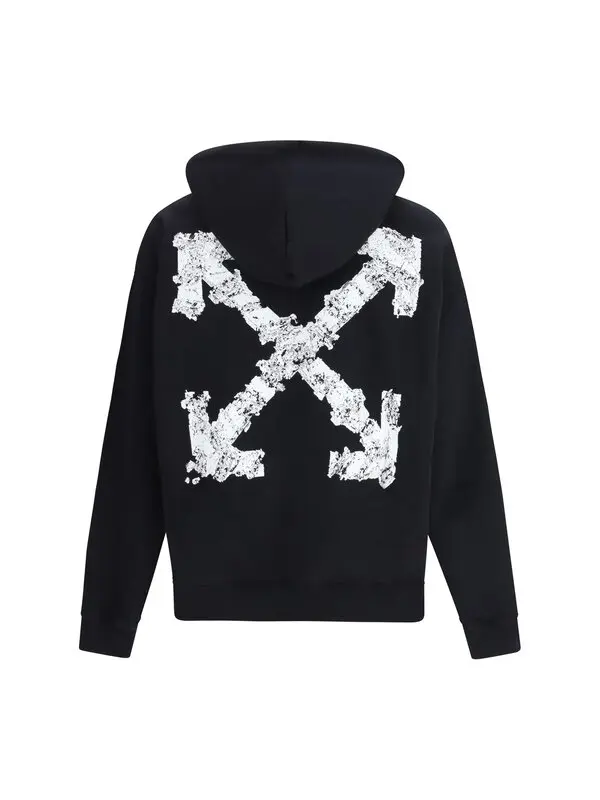 Off-White Heraldic Treshold Arrows Skate Hoodie - Black