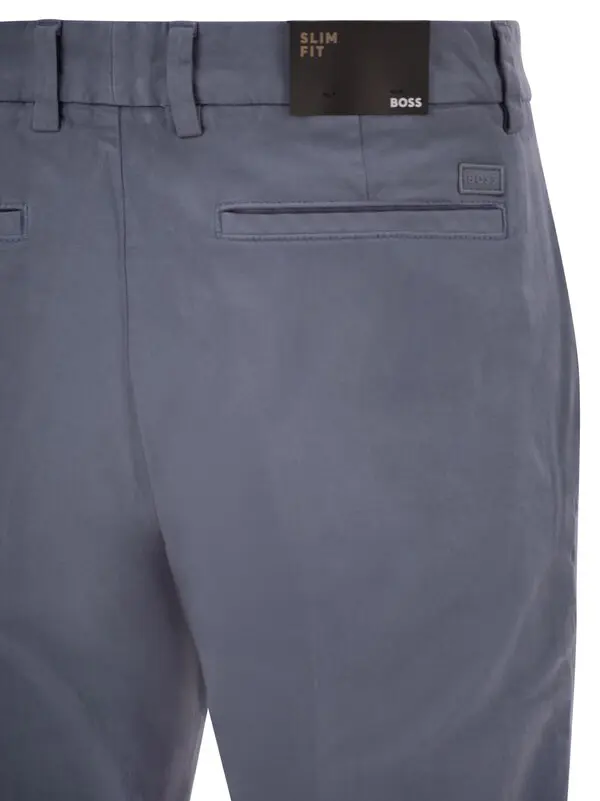 BOSS Slim Fit Stretch Cotton Chino Trousers - Multicolor