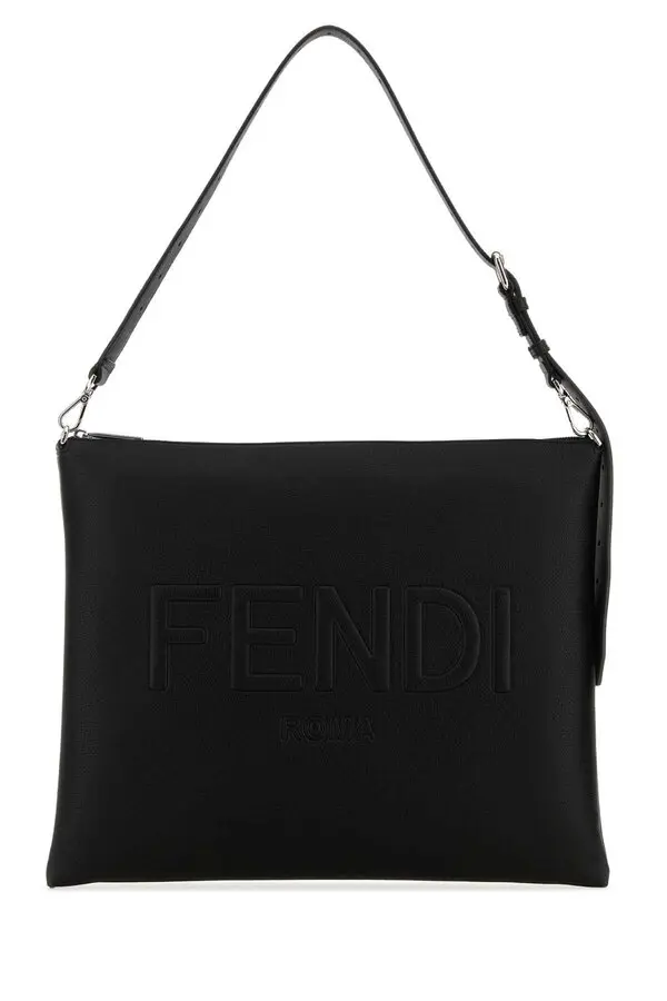 Fendi Leather Shoulder Bag - Black