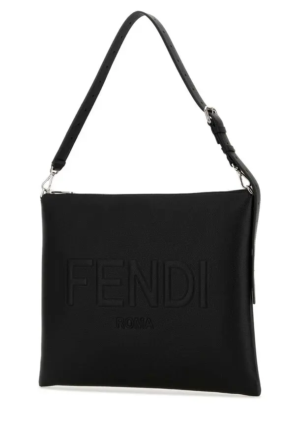 Fendi Leather Shoulder Bag - Black