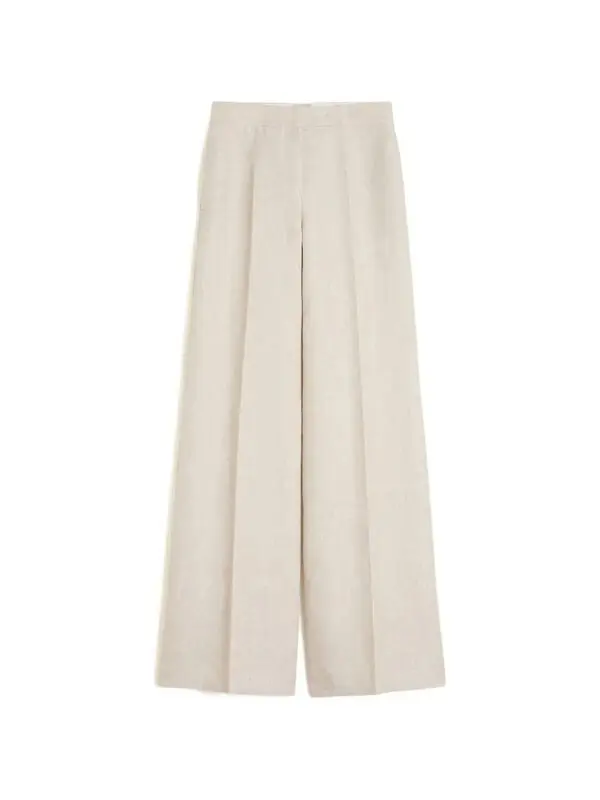 Max Mara Linen Wide Leg Trousers - Multicolor
