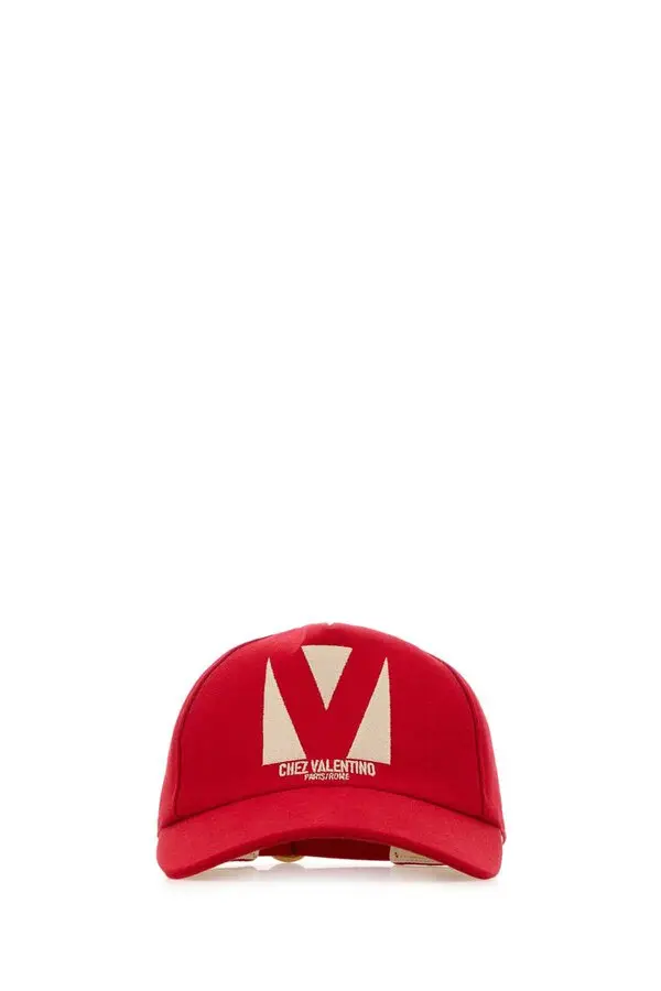 Valentino Garavani Cotton Baseball Cap - Red