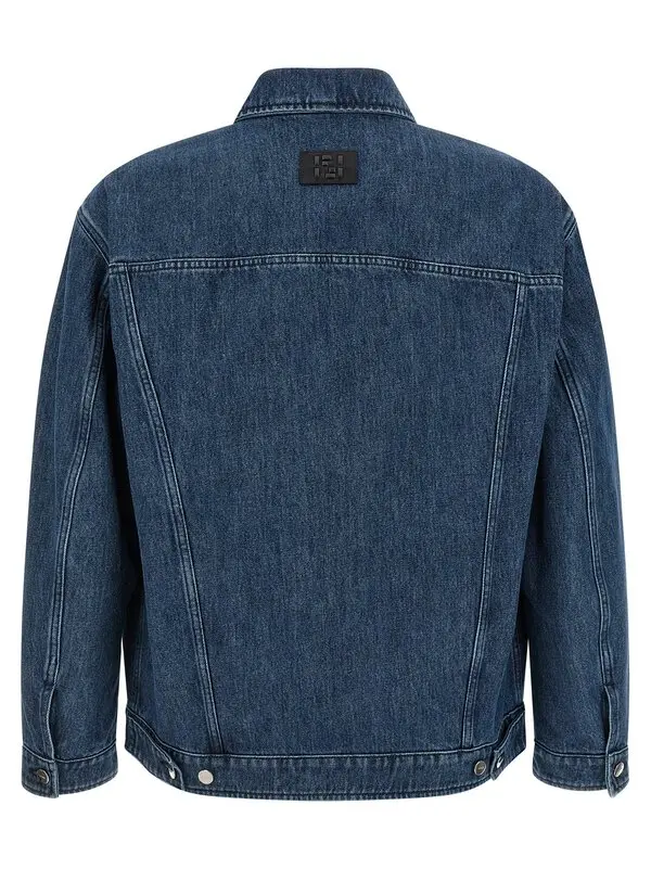Fendi Selleria Denim Jacket With Ff Print Lining