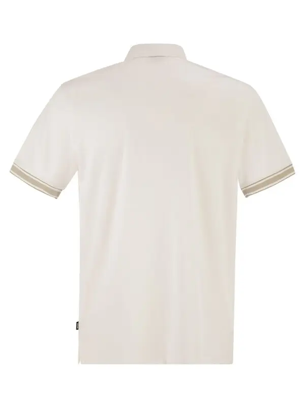 BOSS Cotton Polo Shirt With Contrast Placket