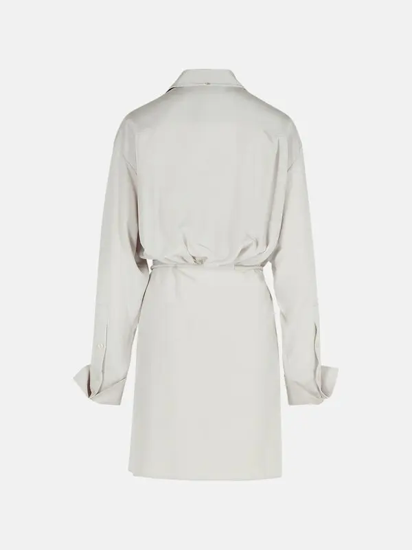Sportmax Grey Silk Dress - Silver