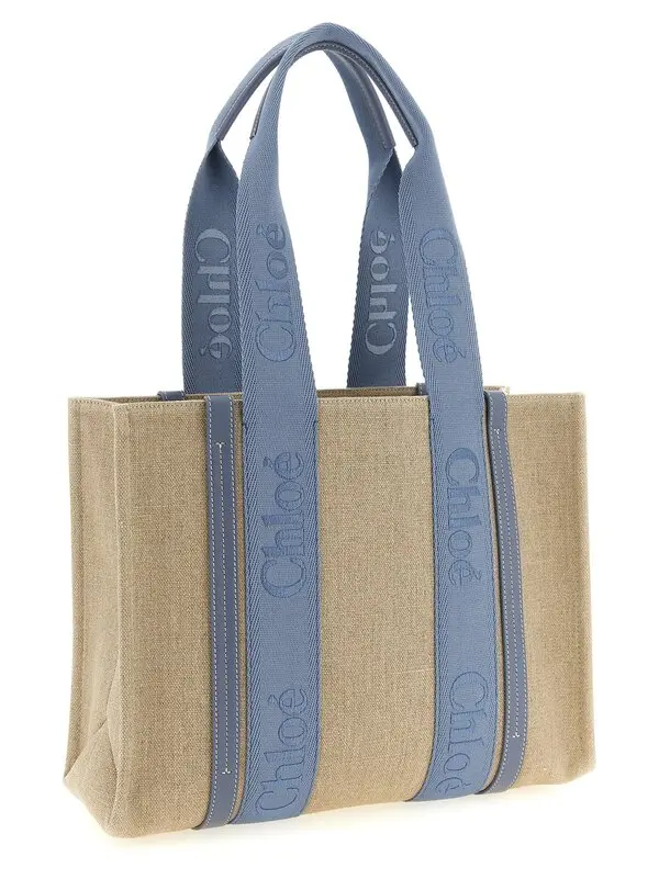 Chloé Medium Woody Shopping Bag - Blue