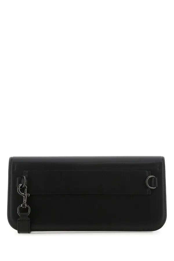 Valentino Garavani Black Leather Shoulder Bag