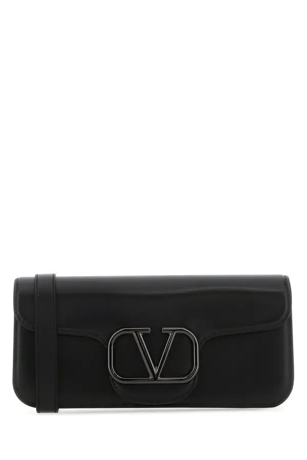 Valentino Garavani Black Leather Shoulder Bag - Multicolor