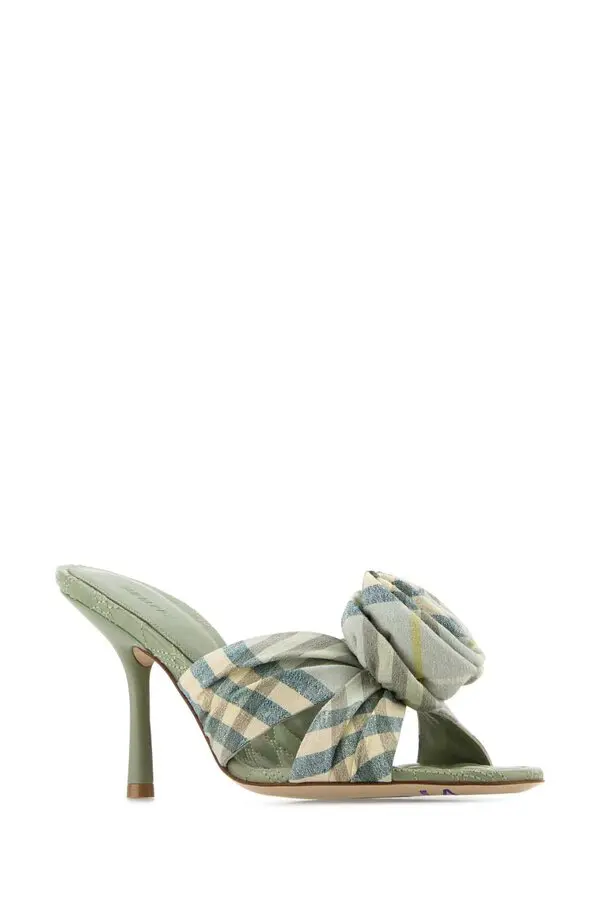 Burberry Embroidered Fabric Mews Mules