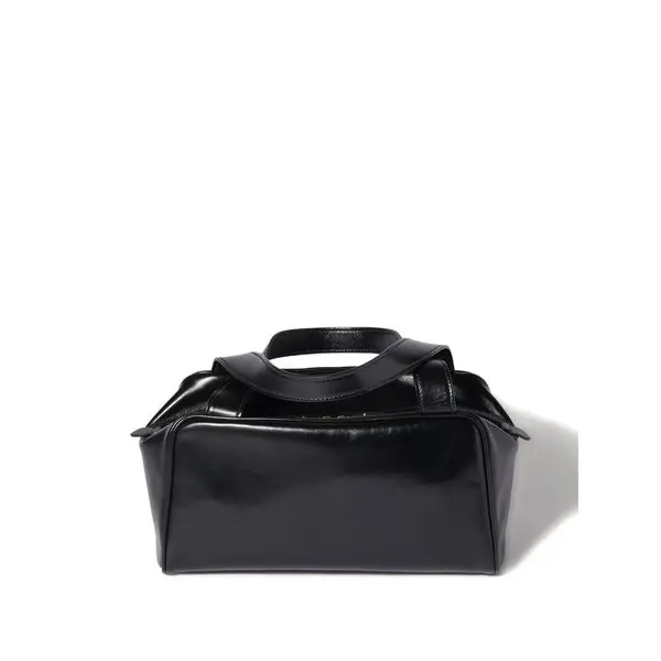 Miu Miu Leather Shoulder Bag With Embossed Logo