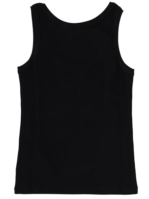 Versace Tank Top With Logo Detail - Black