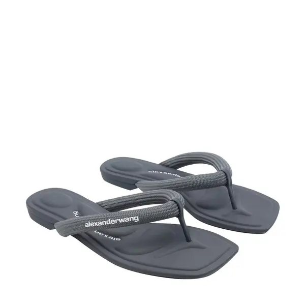 Alexander Wang Jenna Tubular Flat Thong Sandals - Gray