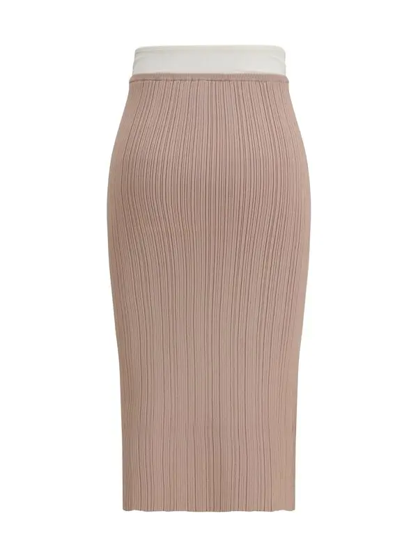 DIESEL® M-zinia Ribbed Knit Midi Skirt - Pink