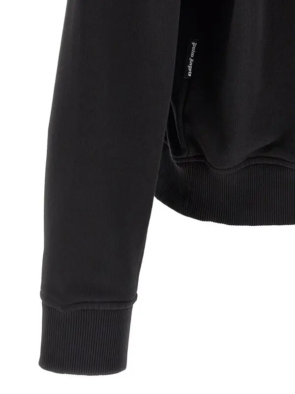 Palm Angels Neck Logo Sweatshirt - Black