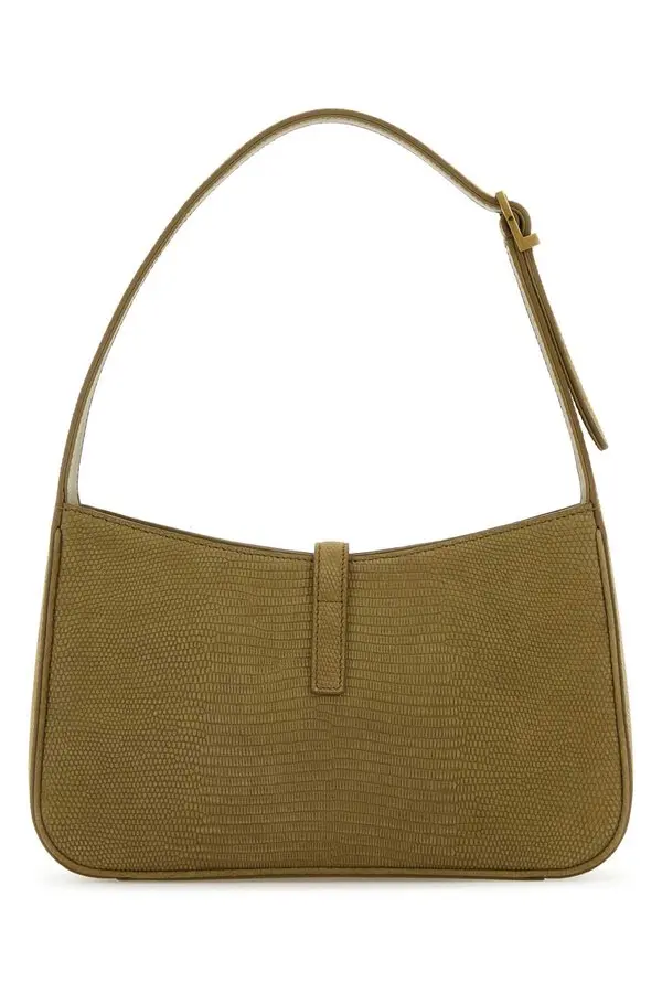 Saint Laurent Le 5 À 7 Suede Shoulder Bag - Green