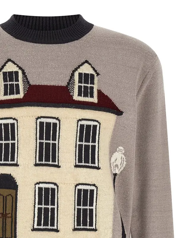 Junya Watanabe Jacquard House Motif Sweater