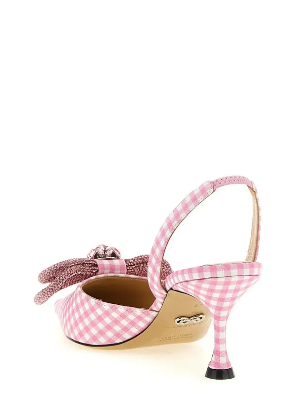 MACH &AMP; MACH Mach & Mach Vichy Double Bow Slingback Heels