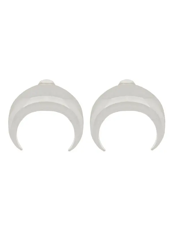MARINE SERRE Moon Earrings - Silver