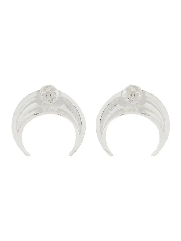 MARINE SERRE Moon Earrings - Silver