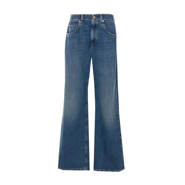 Brunello Cucinelli Loose Fit Denim Pants - Blue