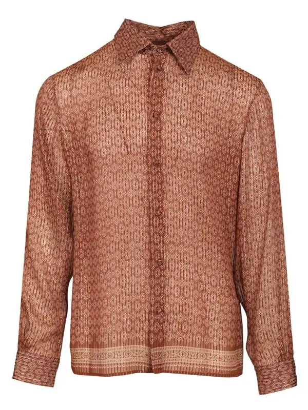 Valentino Garavani Silk Shirt With Geometric Print