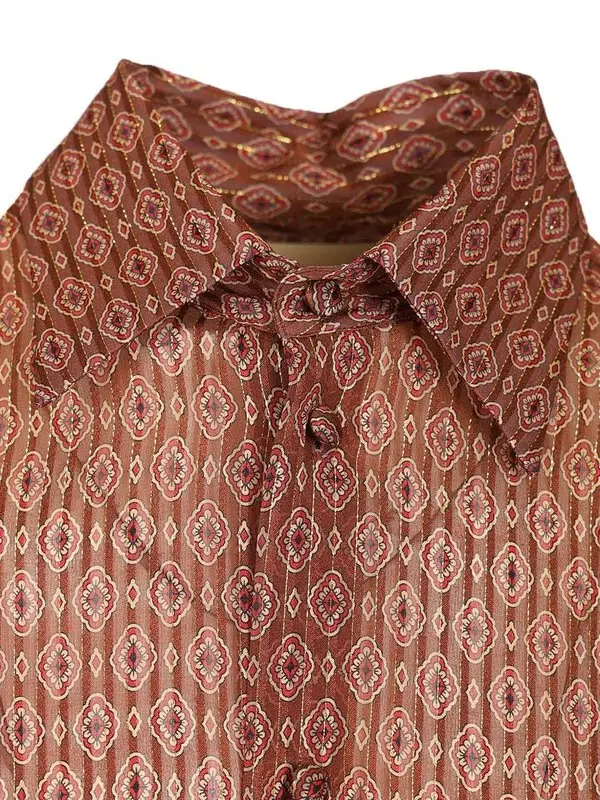 Valentino Garavani Silk Shirt With Geometric Print