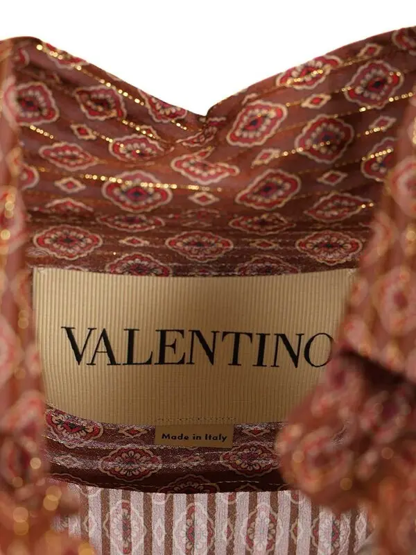Valentino Garavani Silk Shirt With Geometric Print