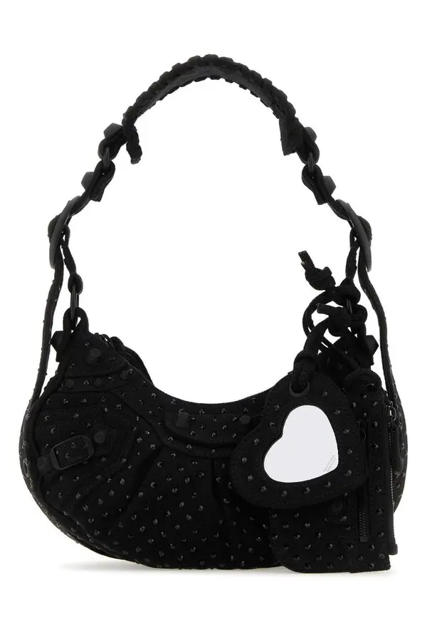 Balenciaga Embellished Le Cagole Xs Shoulder Bag - Black