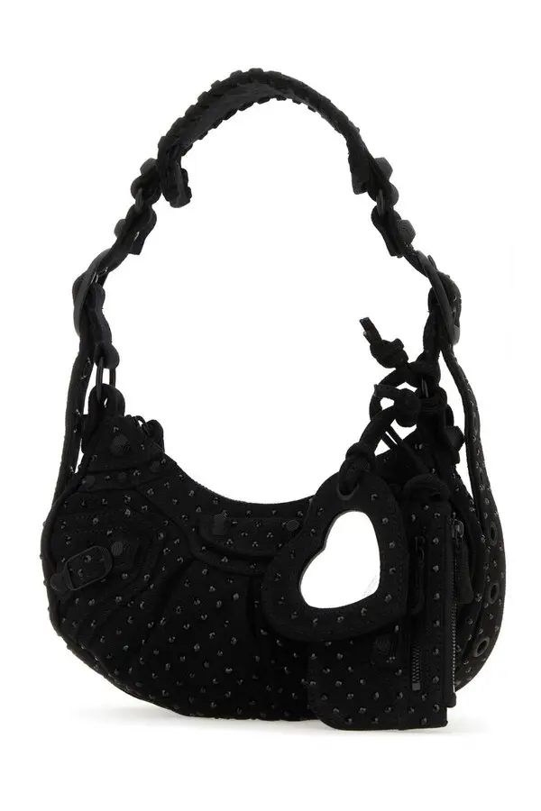 Balenciaga Embellished Le Cagole Xs Shoulder Bag - Black