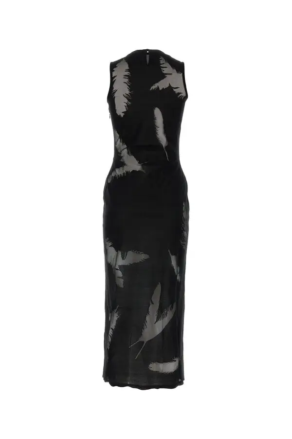 Alexander McQueen Feather Print Sheath Dress
