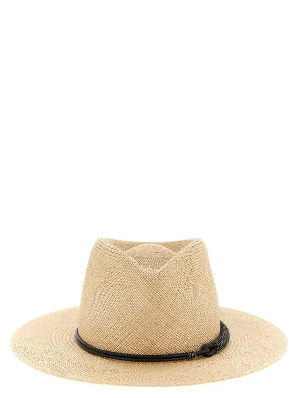 Brunello Cucinelli Monile Fedora Hat - Cream