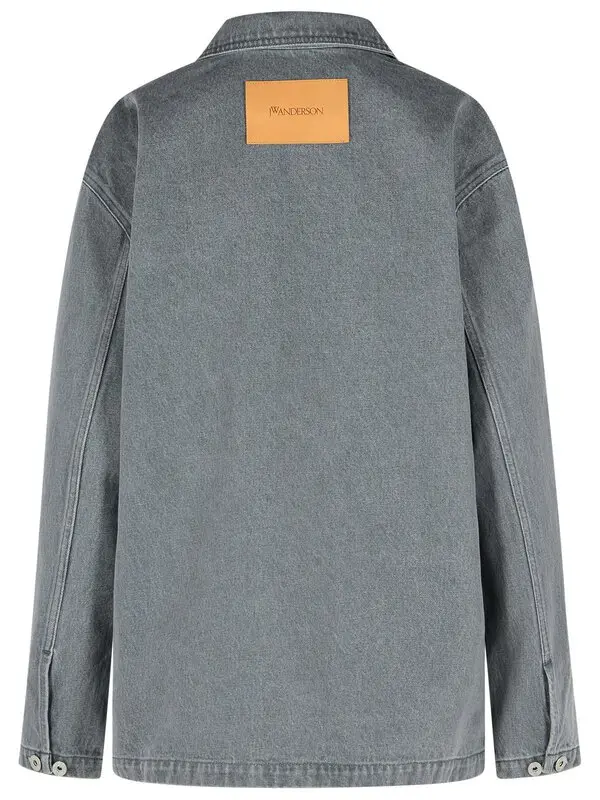 JW Anderson Denim Shirt With Patched Pockets - Gray