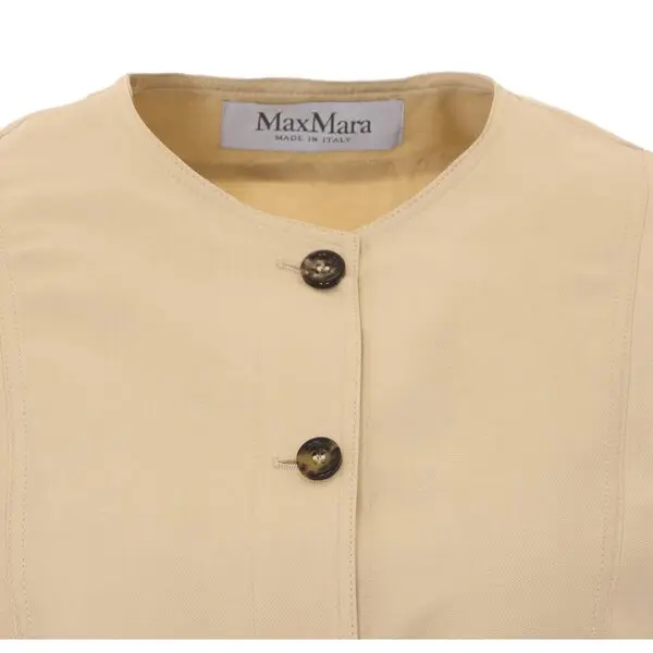 Max Mara Carezza Linen And Silk Jacket - Cream