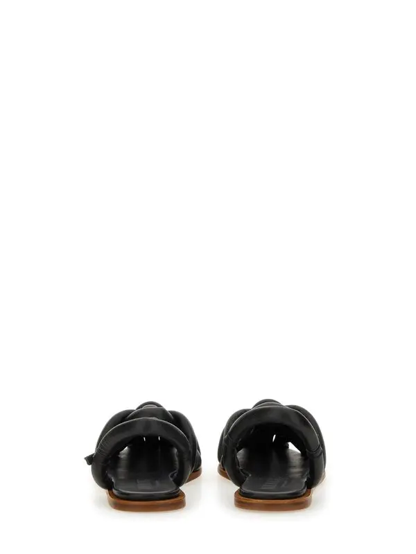 Hereu Woven Lambskin Sandals - Black