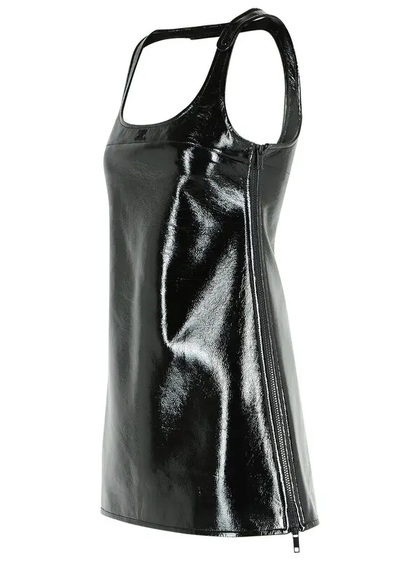 COURREGES Courrèges Sleeveless Vinyl Dress - Black