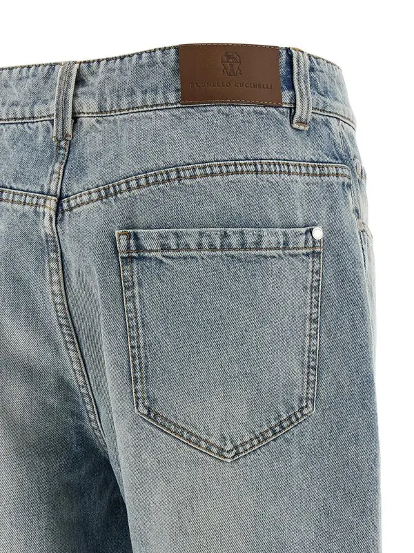Brunello Cucinelli Retro" Jeans With Monile Detail - Blue