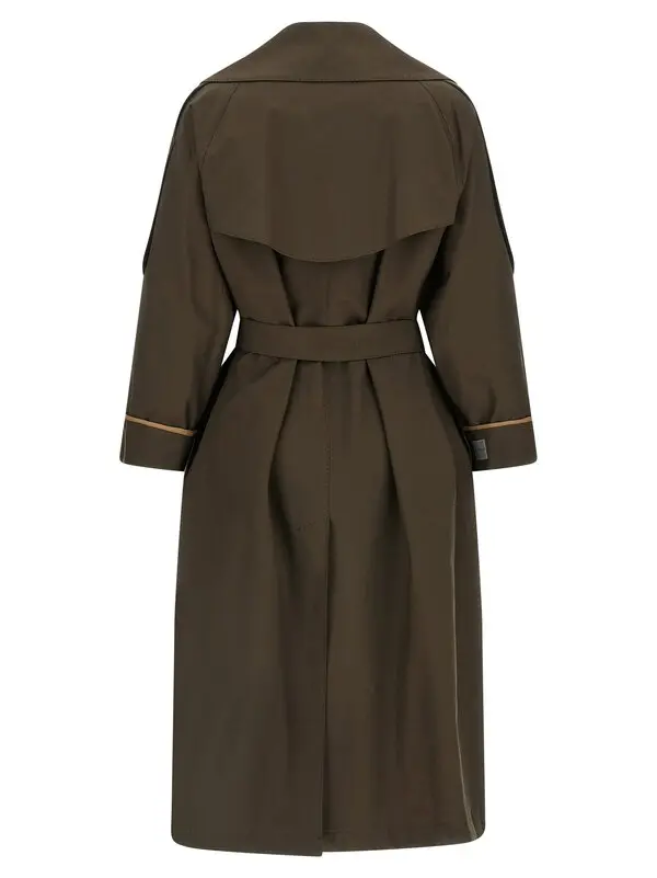 Max Mara Mtcutrench Trench Coat - Green