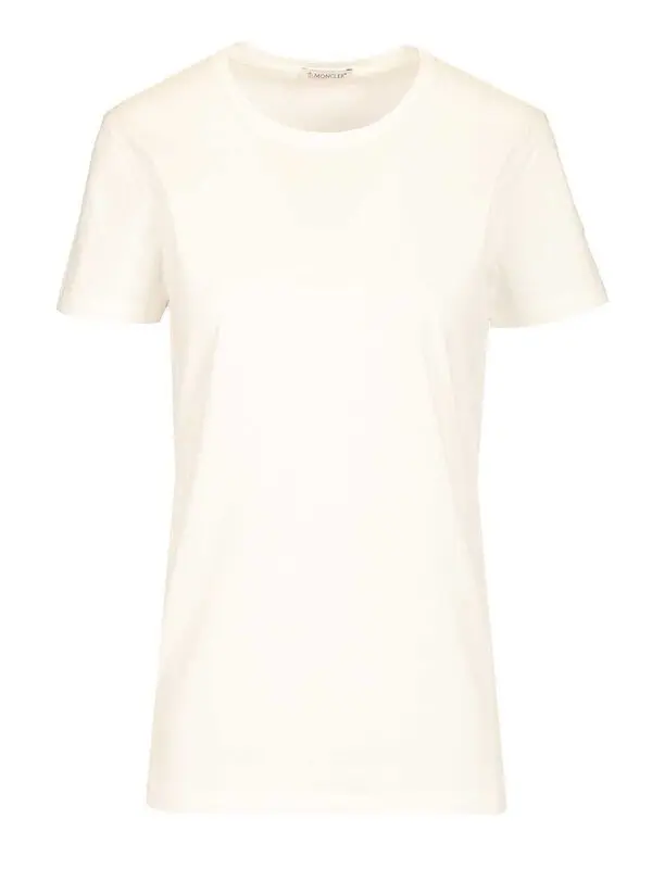 Moncler Short Sleeve Cotton T-shirt - White