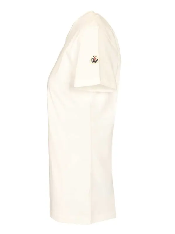 Moncler Short Sleeve Cotton T-shirt - White