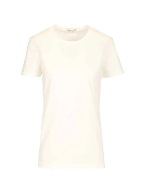 Moncler Short Sleeve Cotton T-shirt - White