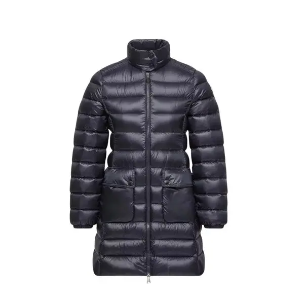 Moncler Genet Long Down Padded Coat - Blue